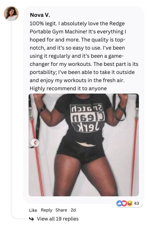 Redge Portable Gym Machine | All In One Home Gym Bar - Redge Fit